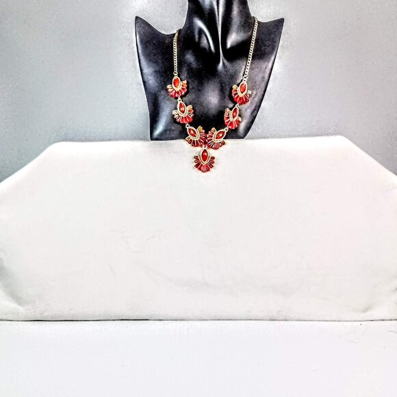 YNS Generic | Jewelry | New Redorange Accent Necklace | Poshmark